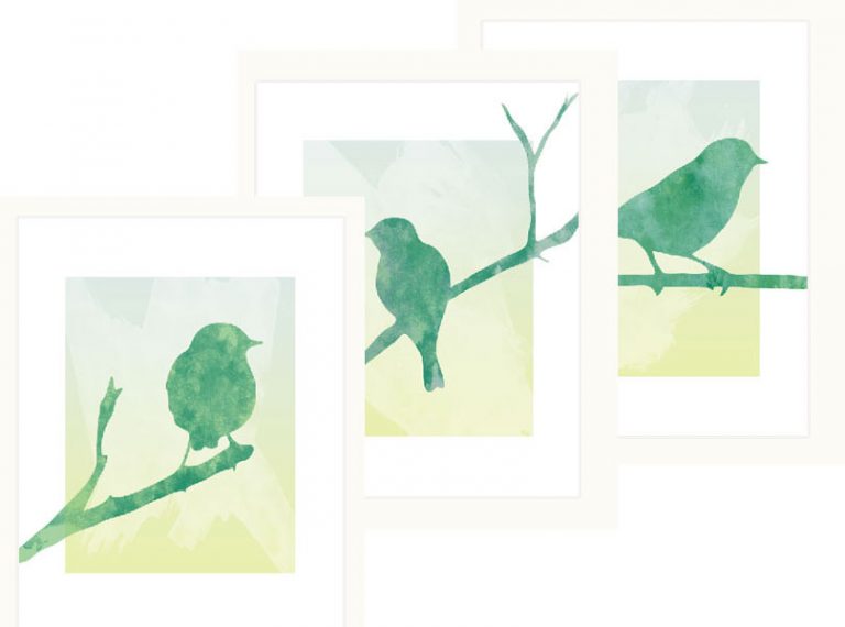 Printable bird wall art