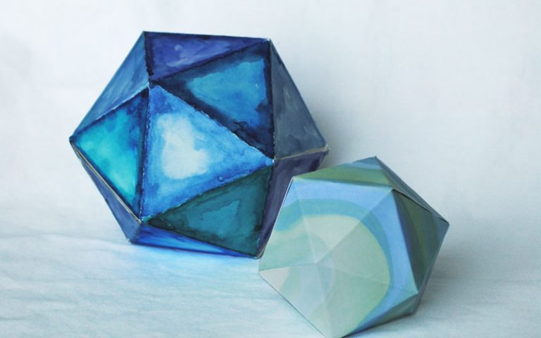 icosahedron 3d template | Creative in Chicago